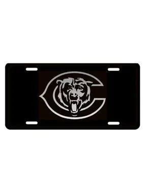 Accents | Chicago Bears Black Metal Vanity Aluminum License Plate Tag ...
